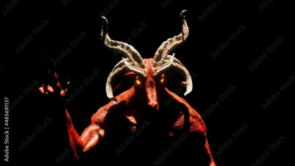 Goat Demon Baphomet VJ Loop - behold to the symbol of hell! Hold your ...