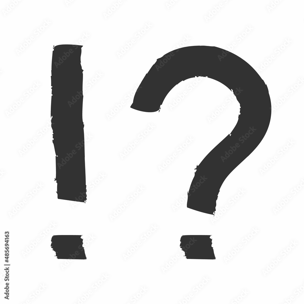 exclamation point and question mark Stock Vector | Adobe Stock