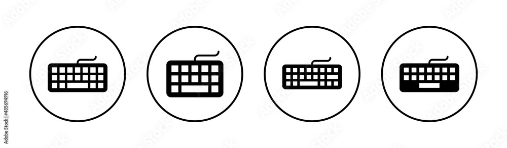 Keyboard icons set. keyboard sign and symbol Stock Vector | Adobe Stock