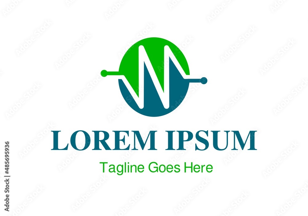 Pulse letter N Logo Template Design Vector, Emblem, Design Concept ...