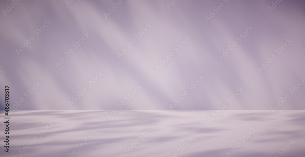 Blank colorful wall background and hard falling shadow. 3D rendering ...