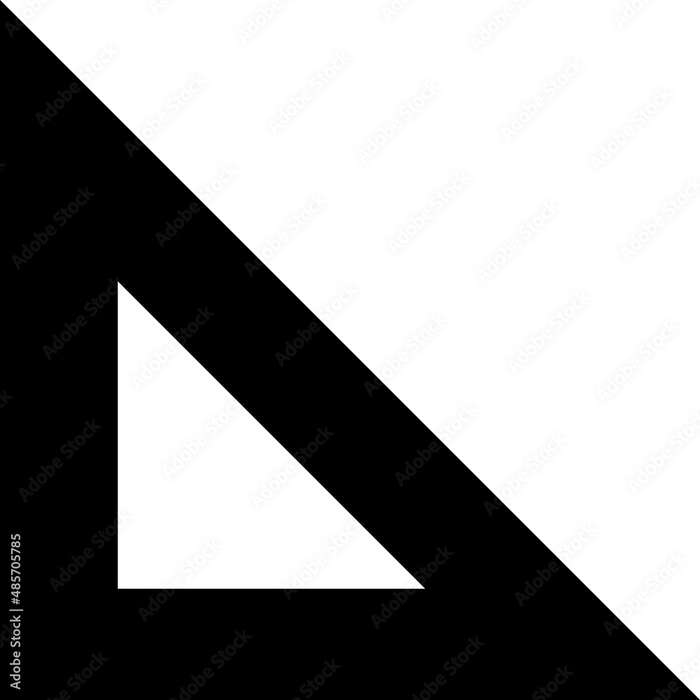 Triangle ruler element in flat simple style on white background..eps ...