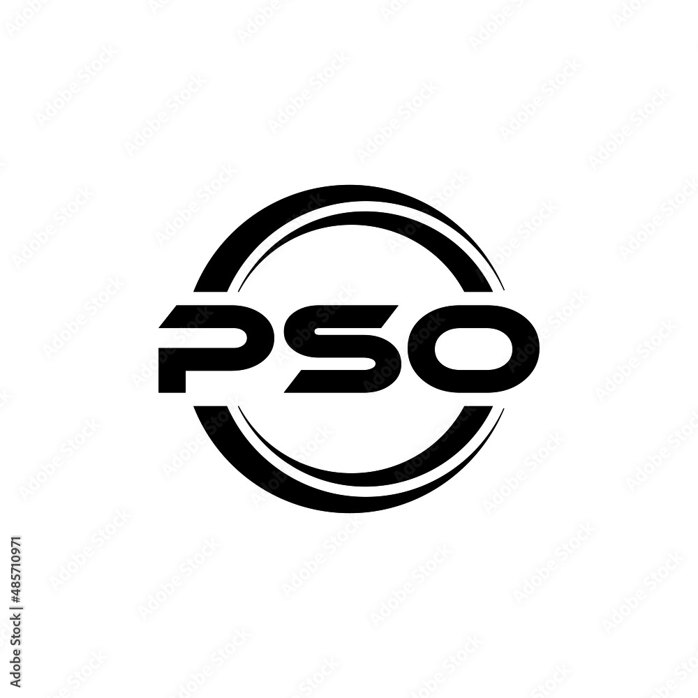 PSO letter logo design with white background in illustrator, vector ...
