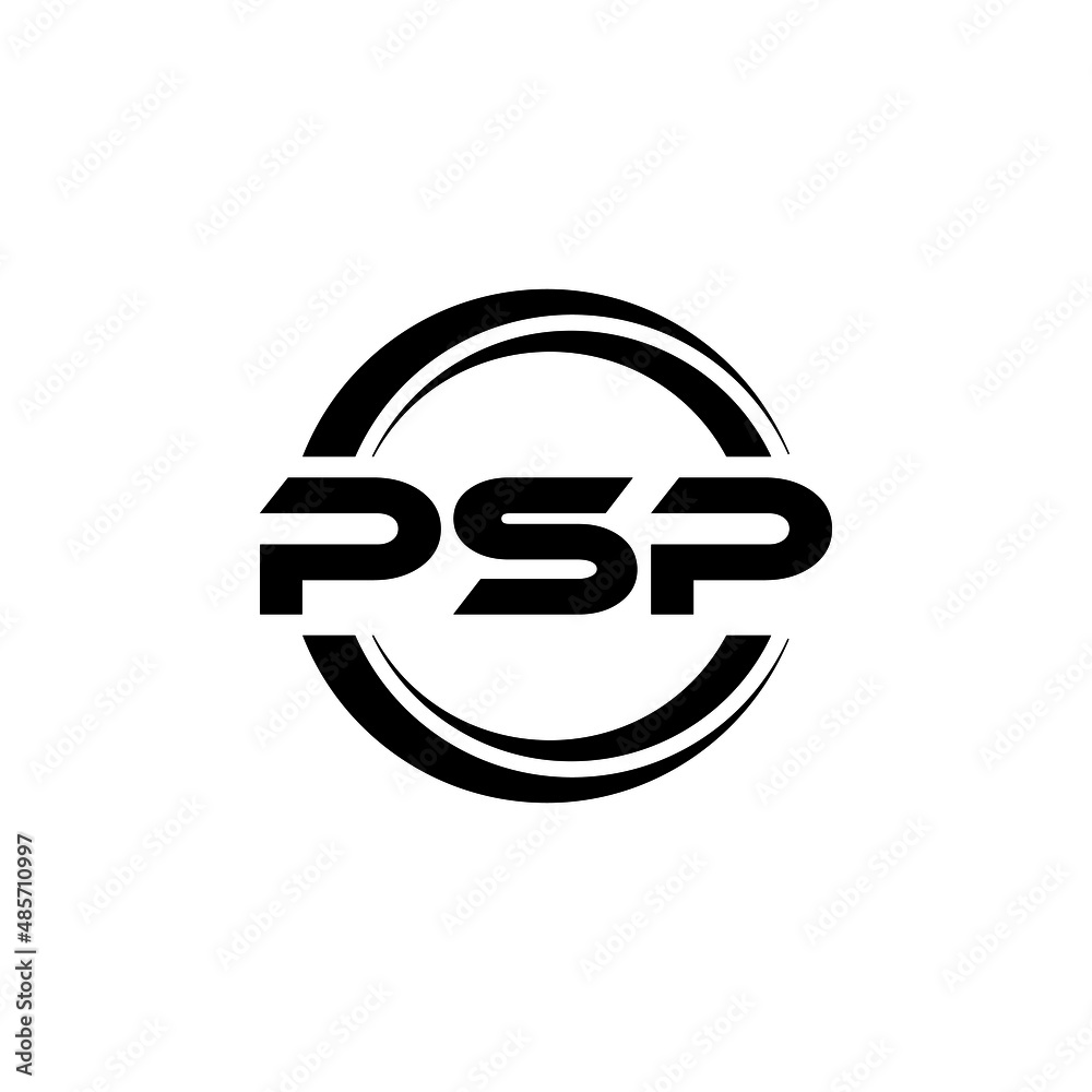 PSP letter logo design with white background in illustrator, vector ...