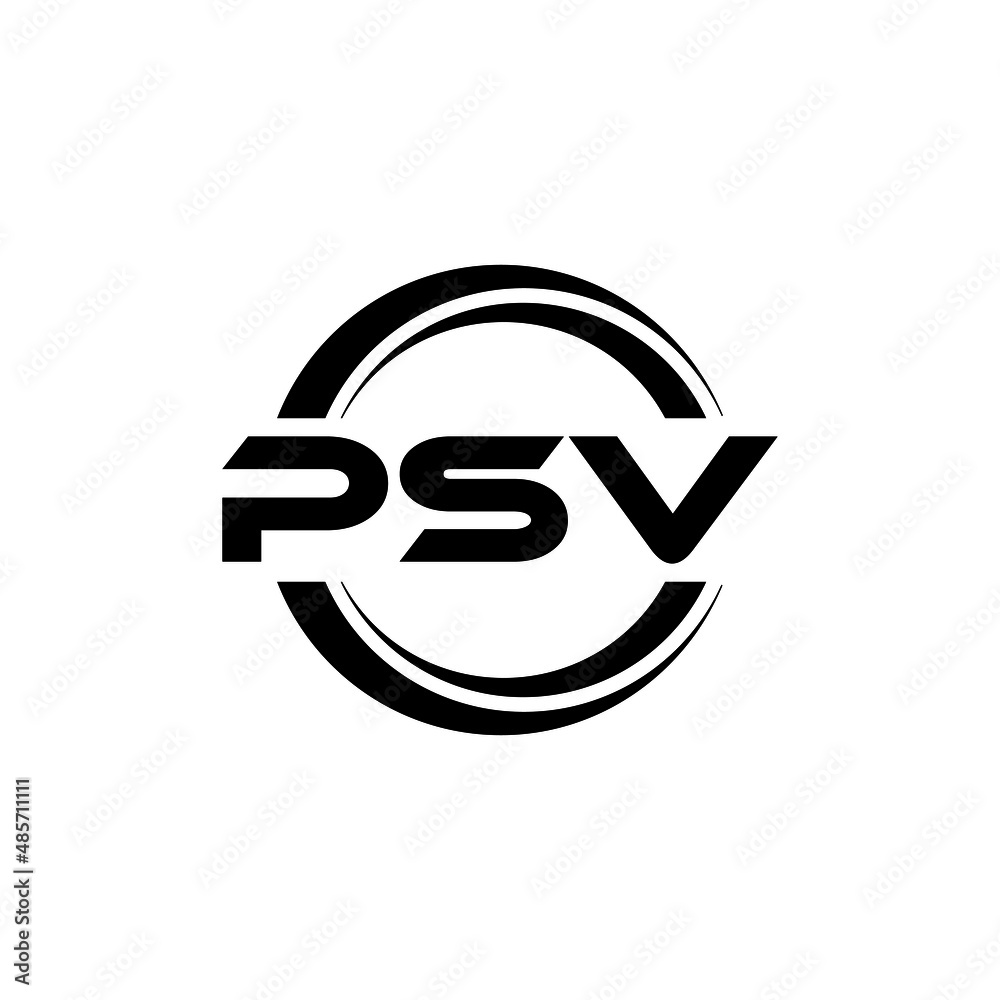 PSV letter logo design with white background in illustrator, vector ...