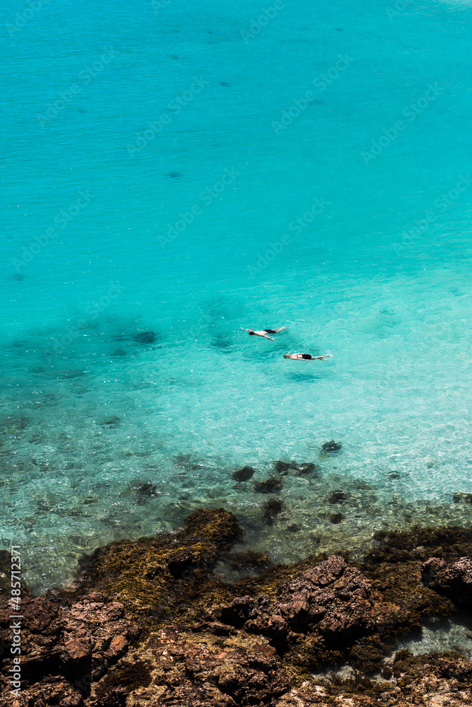 Snorkeling in the Bay of Islands, in the Waikare Inlet, while on a boat ...