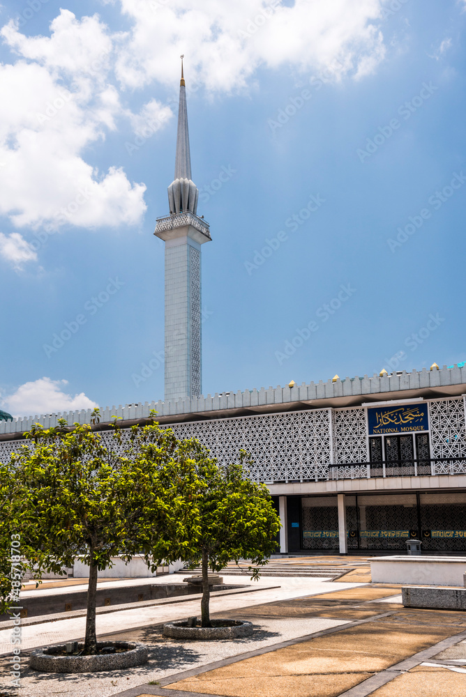 National Mosque (Masjid Negara Mosque or Grand Mosque), Kuala Lumpur ...