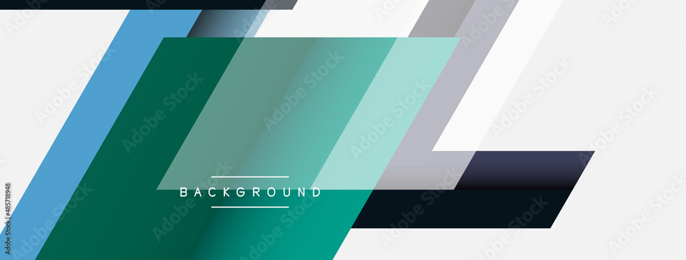 Vector background. Abstract overlapping color lines design with shadow ...