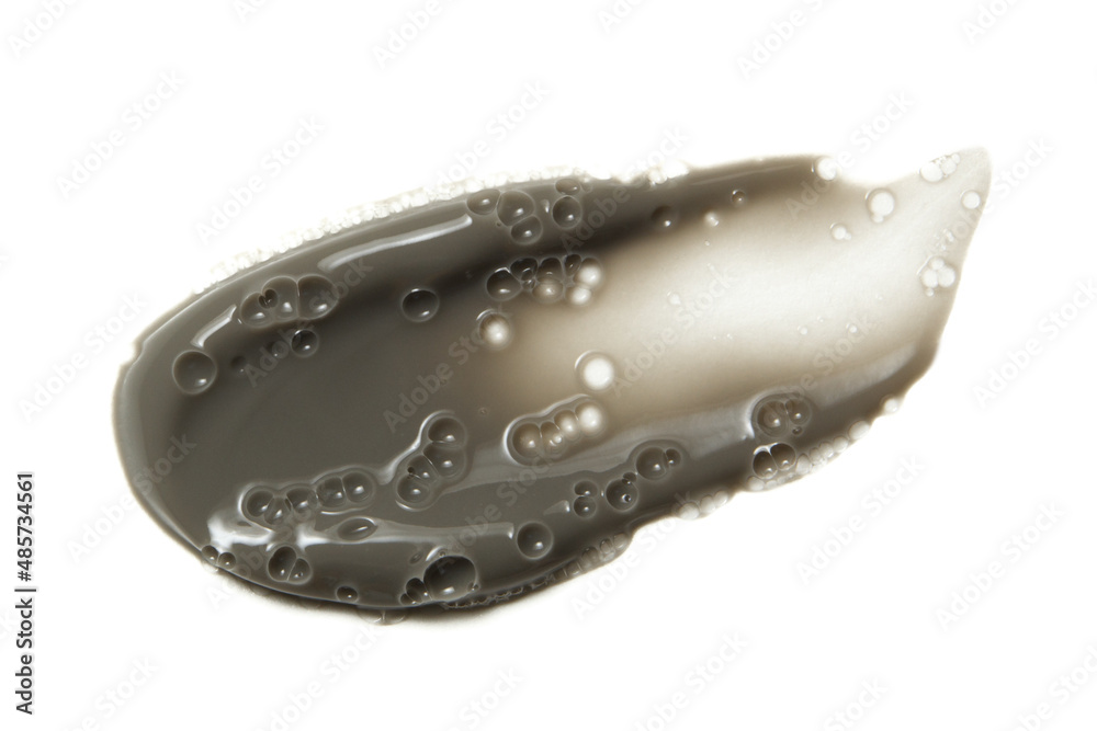 Bublbe clay mask texture. Skincare facial treatment product smear ...