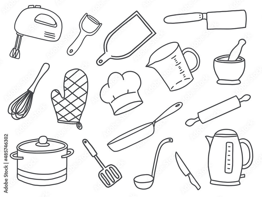Illustration Of Items From The Kitchen Cooking Utensils Cooking illustration-of-items-from-the-kitchen-cooking-utensils-cooking
