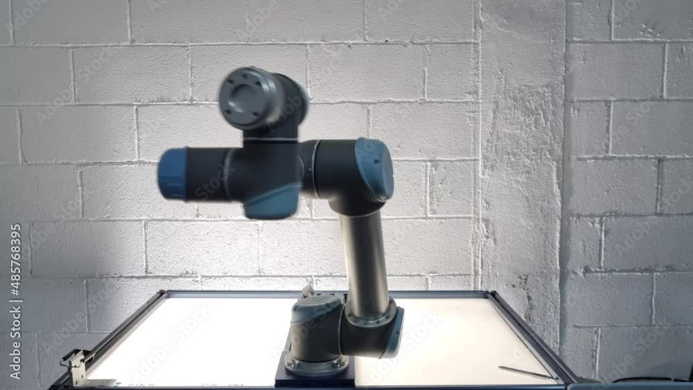 UR- Universal Robot is a cobot arm Showing movements and range ...