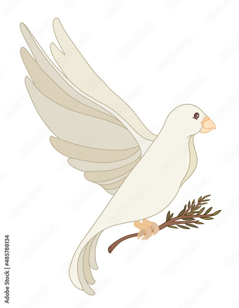 Easter Dove with Olive Branch - Catholic Christian Easter - Peace ...