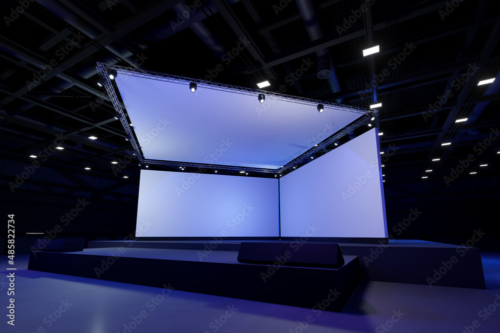Empty stage Design for mockup and Corporate identity,Display.Platform ...