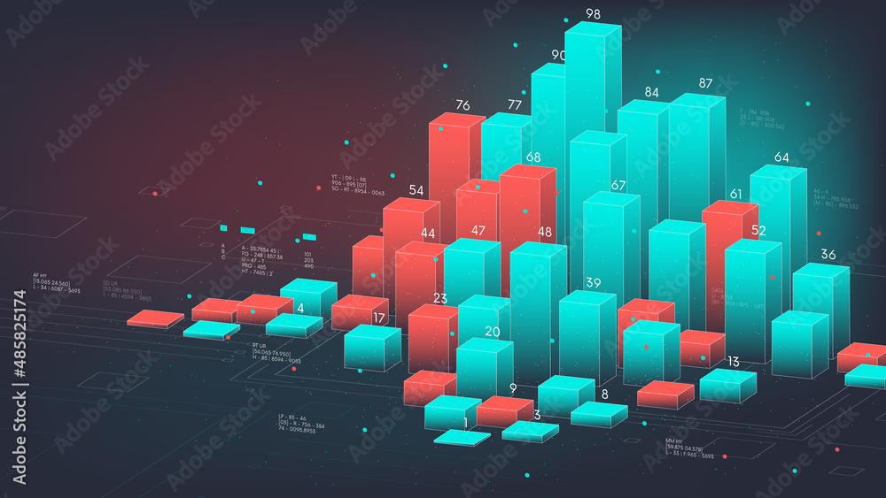Business financial charts column graph with percentage infographic ...