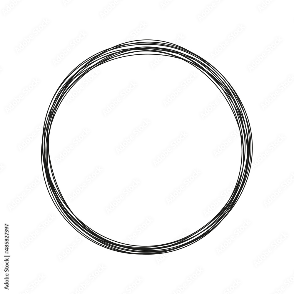 Continuous line circle. Minimalism linear art concept. Vector isolated ...