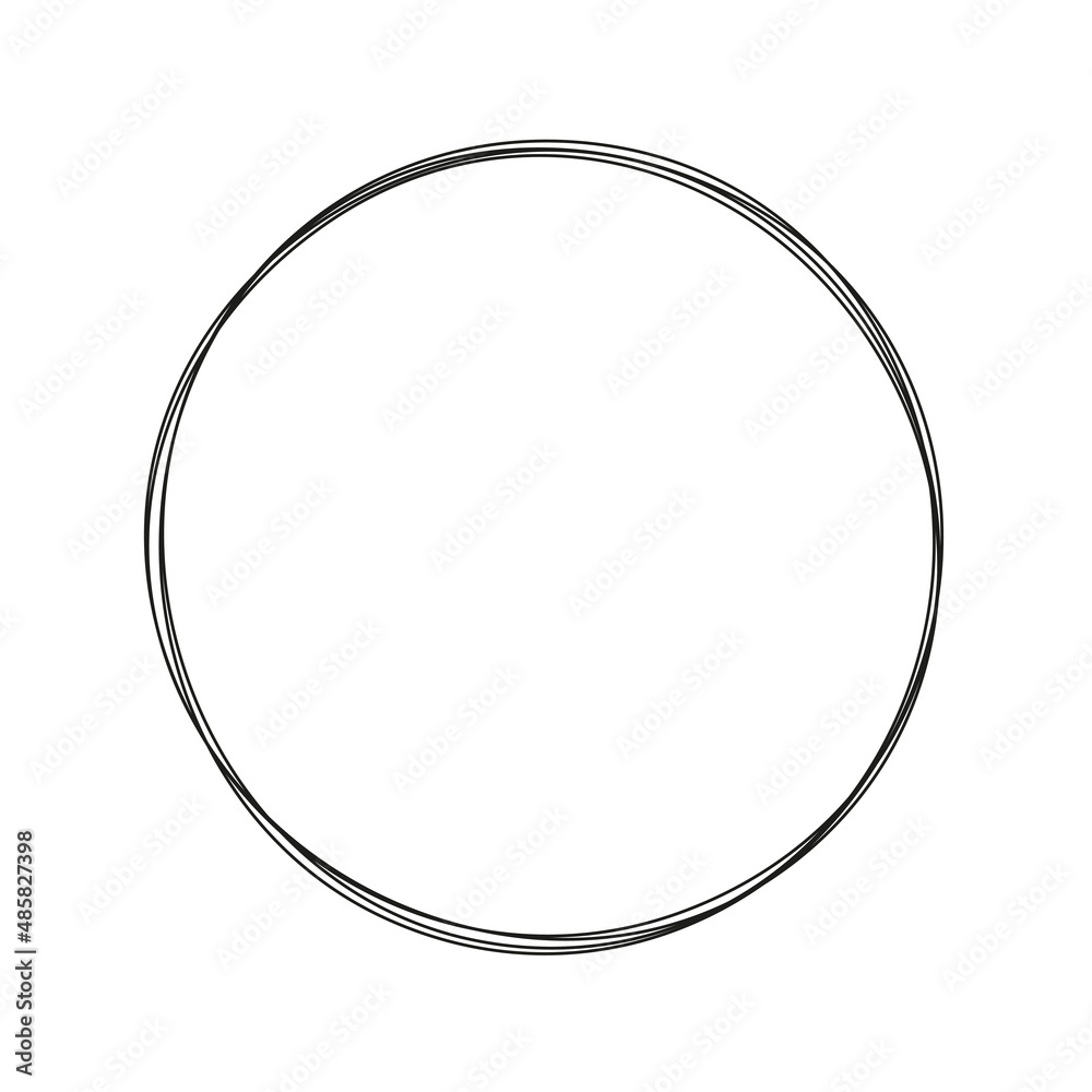 Continuous line circle. Minimalism linear art concept. Vector isolated ...