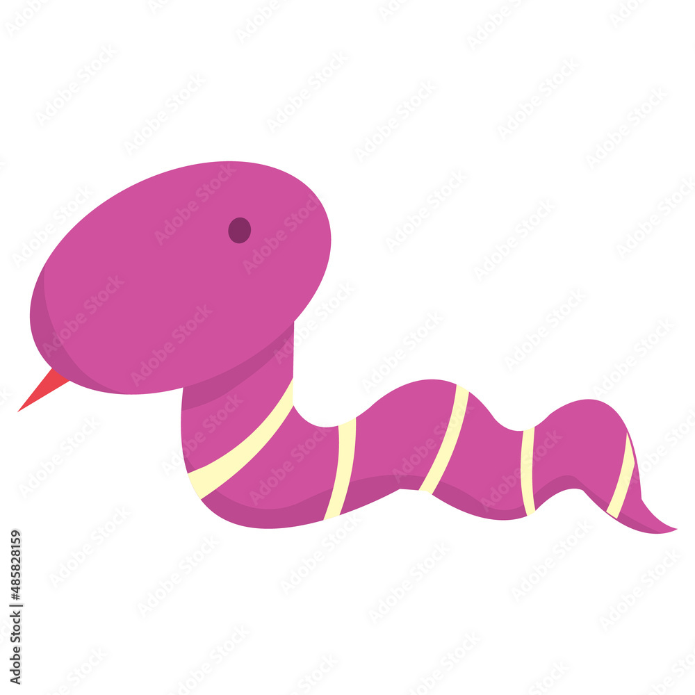 Cartoon Purple Snake Stock Vector | Adobe Stock