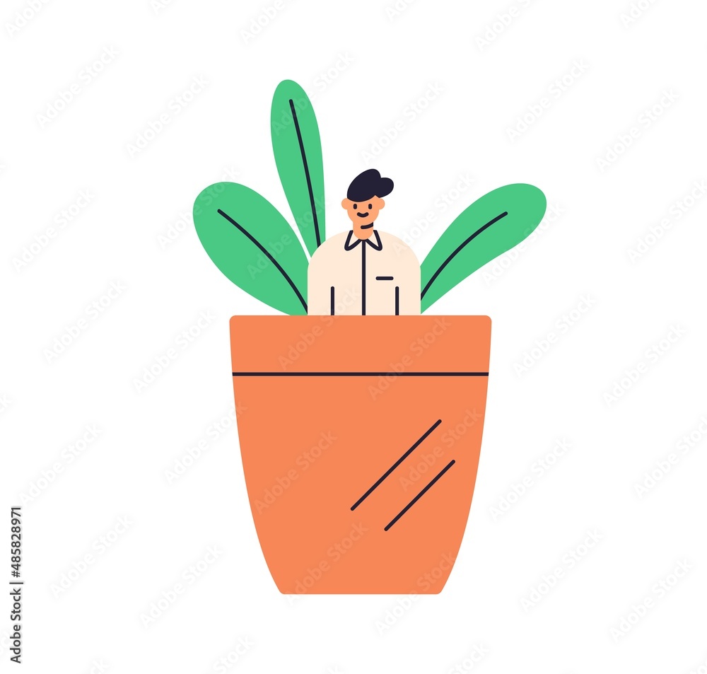 New employee starting professional career. Office worker growth and ...