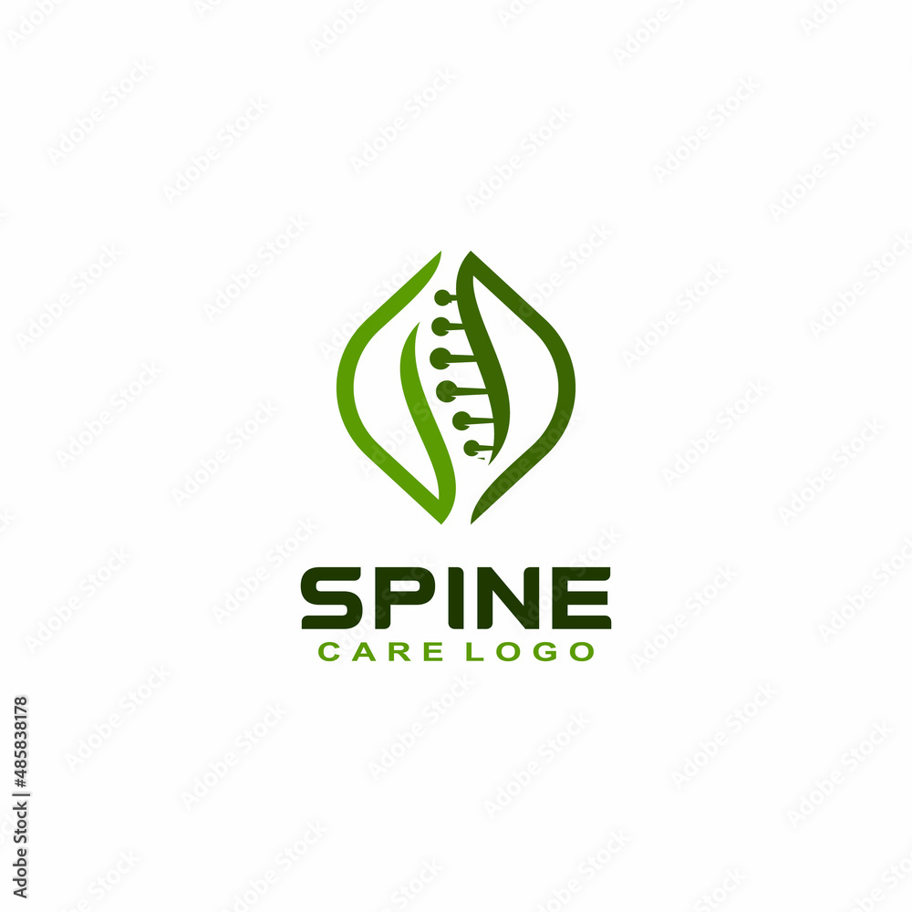 Spine logo design template, icon for science technology Stock Vector ...
