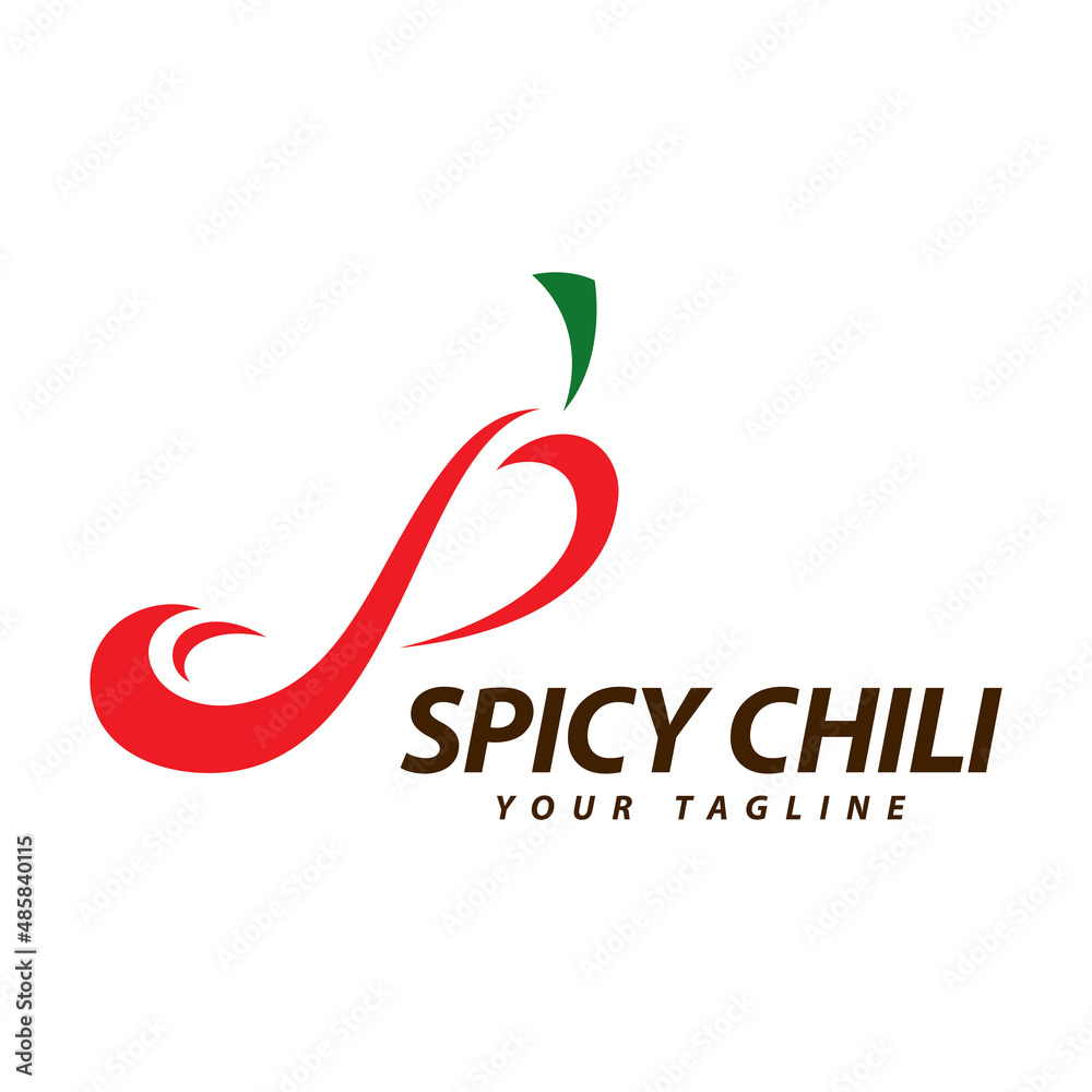 Chili logo vector Spicy food symbol template Stock Vector | Adobe Stock