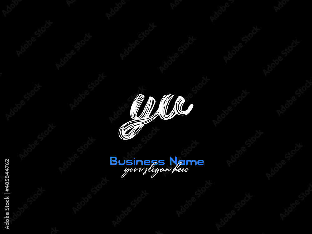 Signature Brush YV Letter Logo, monogram Yv logo icon vector Stock ...