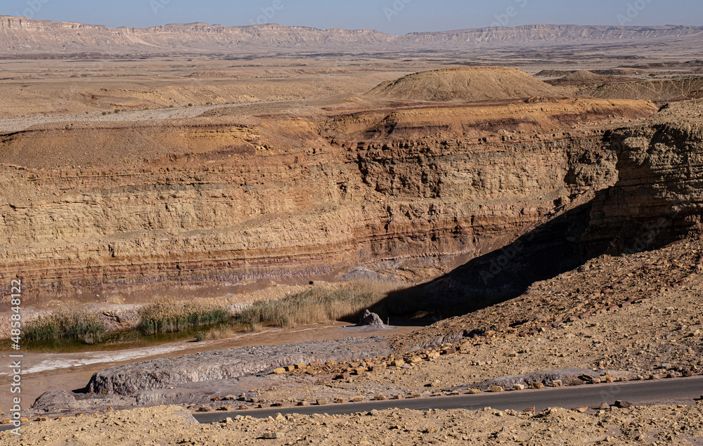 View of an old, former and restored Quarry in the heart of the Ramon ...