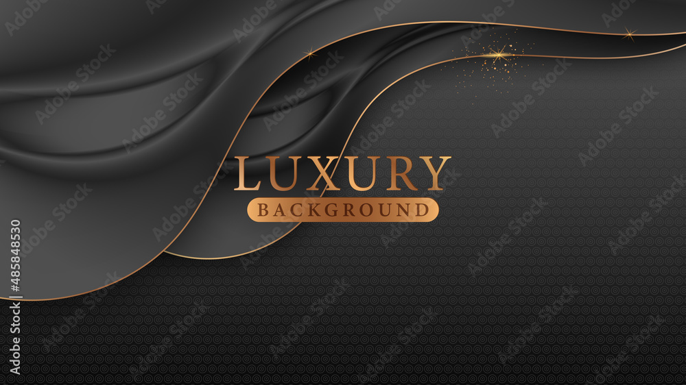 Black luxury background with shimmering design elements. Stock vector ...