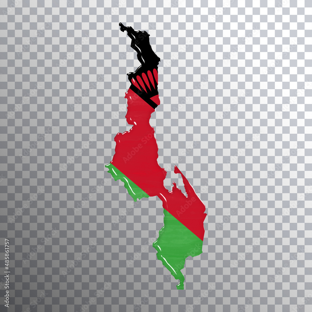 Malawi flag and map, transparent background Stock Illustration | Adobe ...