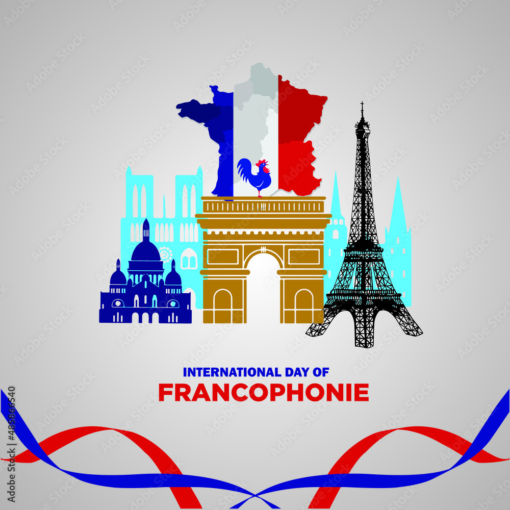 International Day of Francophonie. March 20. Holiday concept. Template ...