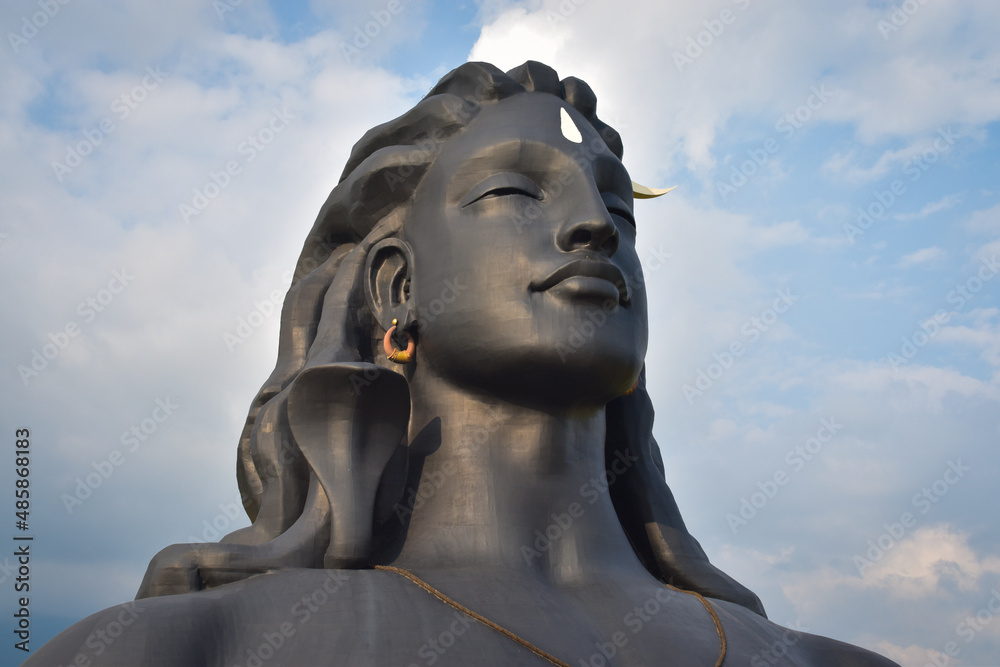ISHA YOGA BEAUTIFUL SCULPTURE ADIYOGI LORD SHIVA STATUE WITH BLUE SKY ...