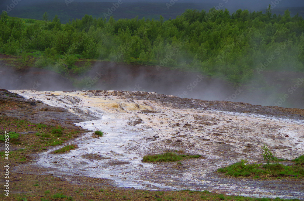 Supernatural landscape at geothermal field Mars like site Geysir ...