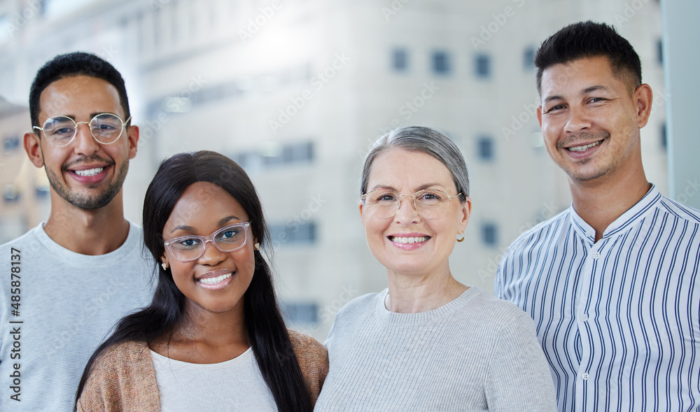 My staff deserve all the best. Shot of a diverse group of work ...