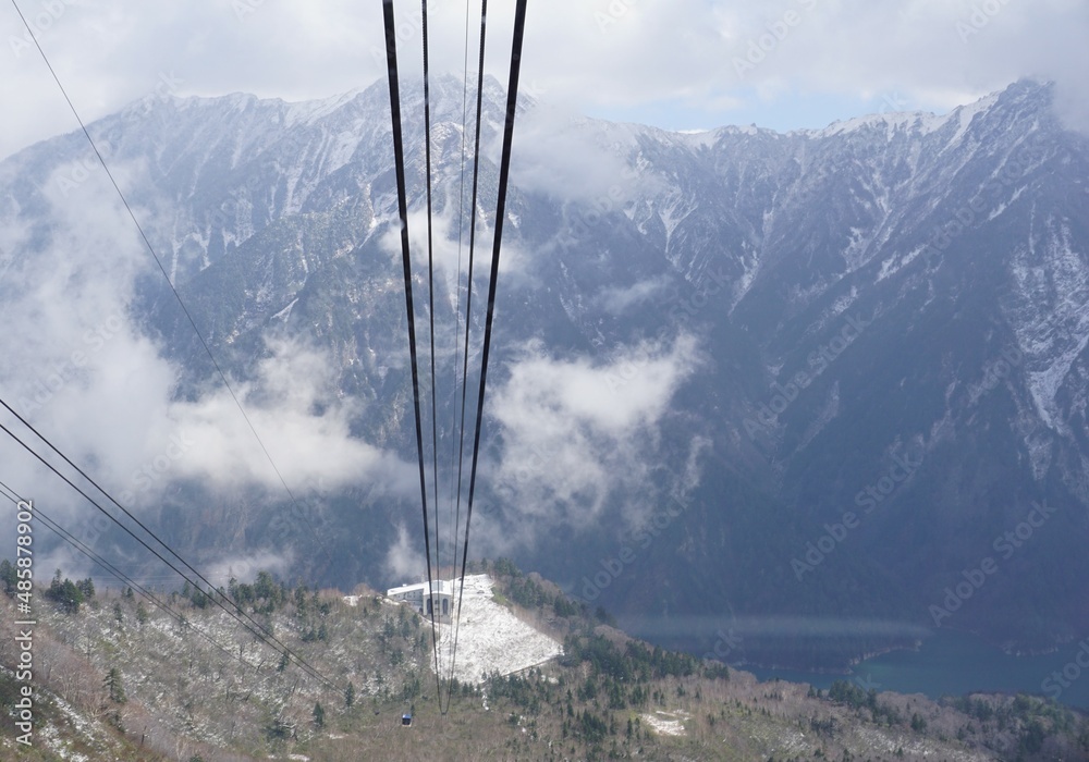 Traversing the Tateyama Ropeway to Daikanbo Station on the Japanese ...