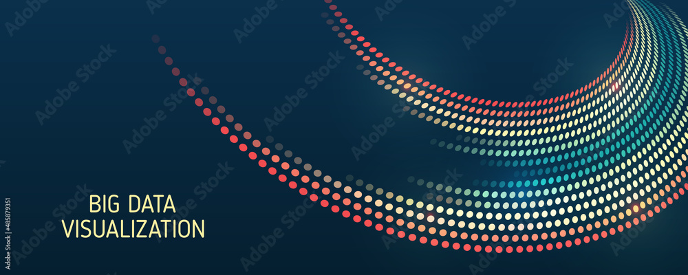 File structuring, machine learning. Big data visualization. A dynamic array of information. Data ...