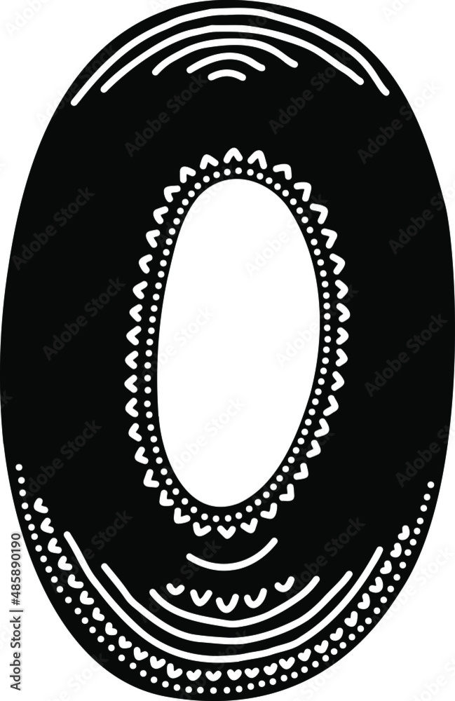 Latin letter "O". Vector black illustration isolated on a white ...