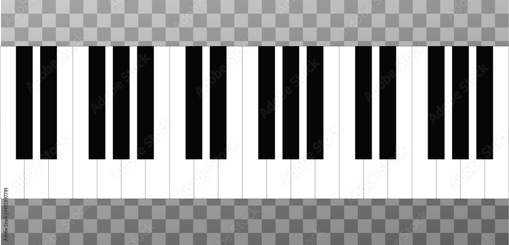 Piano. The image of the keyboard of a keyboard musical instrument on a ...