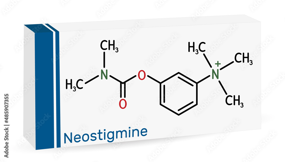 Neostigmine molecule. It ischolinesterase inhibitor for symptomatic ...