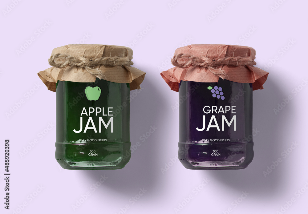 Jam Jar Mockups Stock Template | Adobe Stock