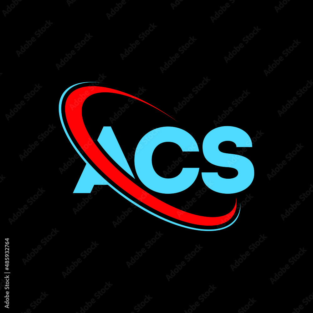 Vetor de ACS logo. ACS letter. ACS letter logo design. Intitials ACS ...