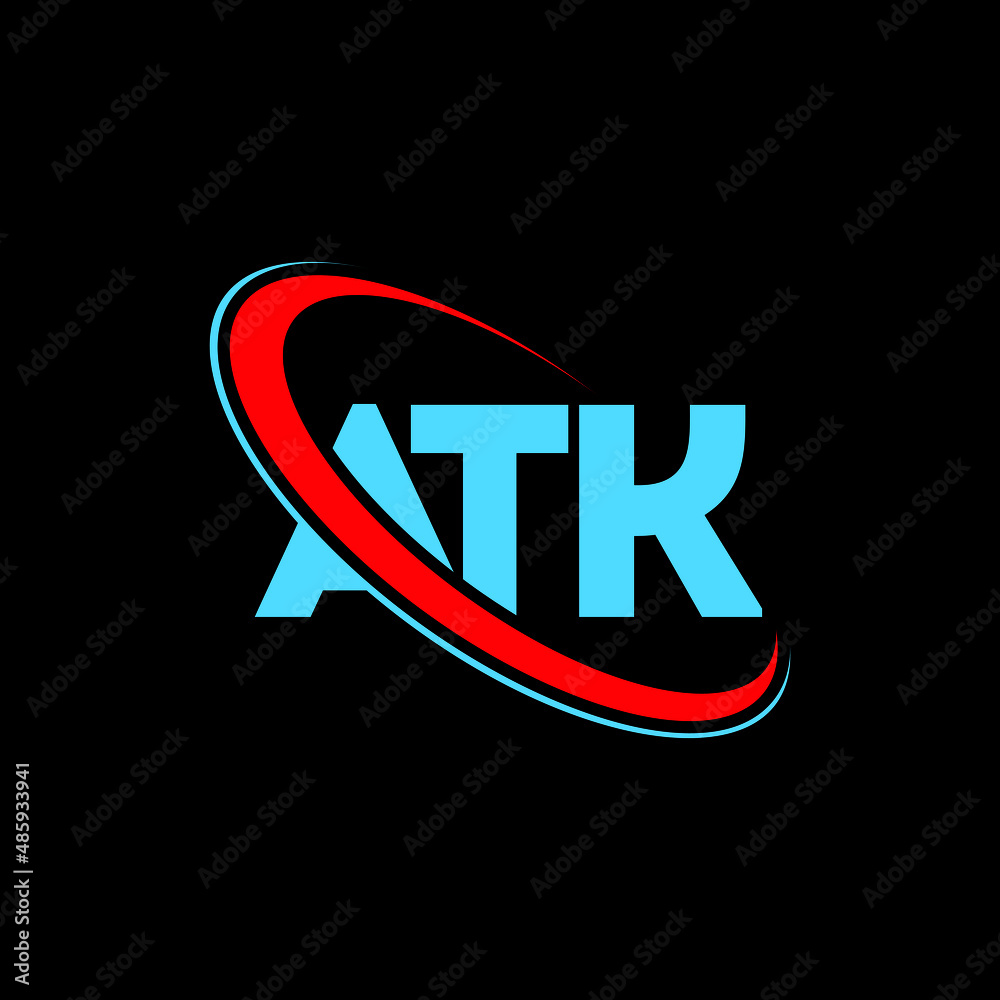 ATK logo. ATK letter. ATK letter logo design. Initials ATK logo linked ...