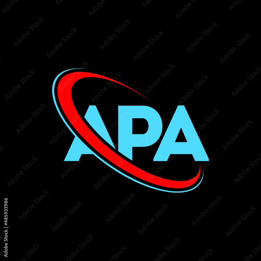 APA logo. APA letter. APA letter logo design. Initials APA logo linked ...