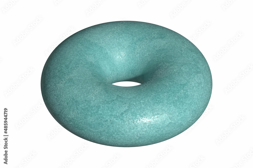 3d torus shape. Isolated on white background 3d render Stock ...