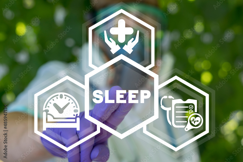 Medical concept of healthy healing sleep. Sleeping therapy. Health and ...