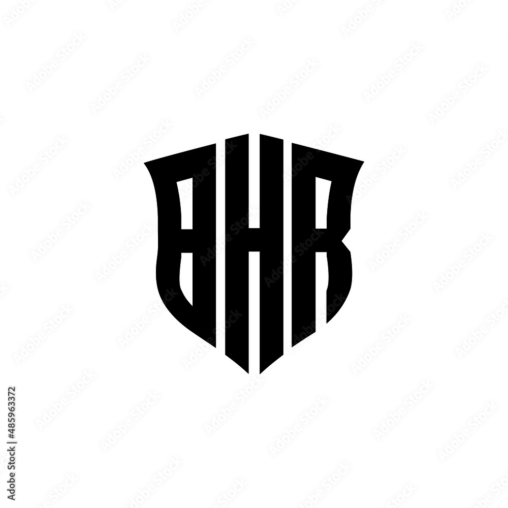 BHR letter logo design with white background in illustrator, vector ...