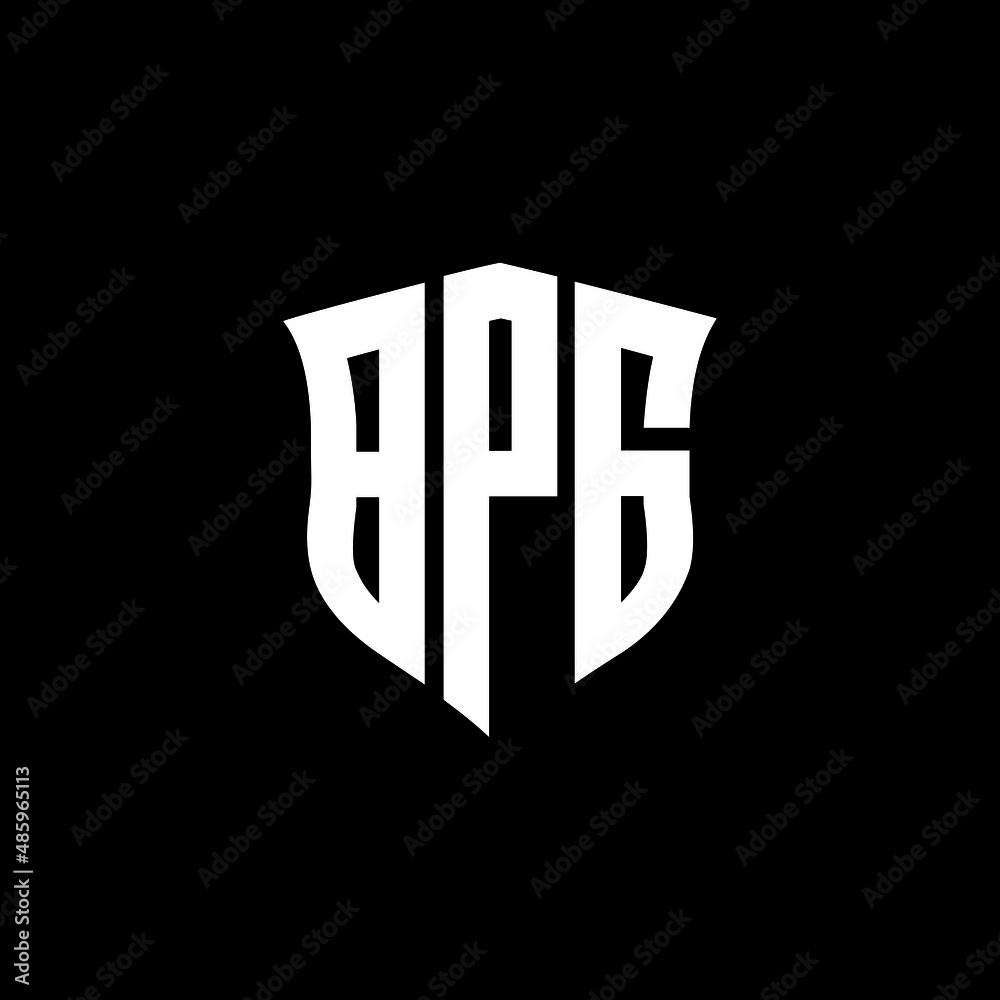 BPG letter logo design with black background in illustrator, vector ...