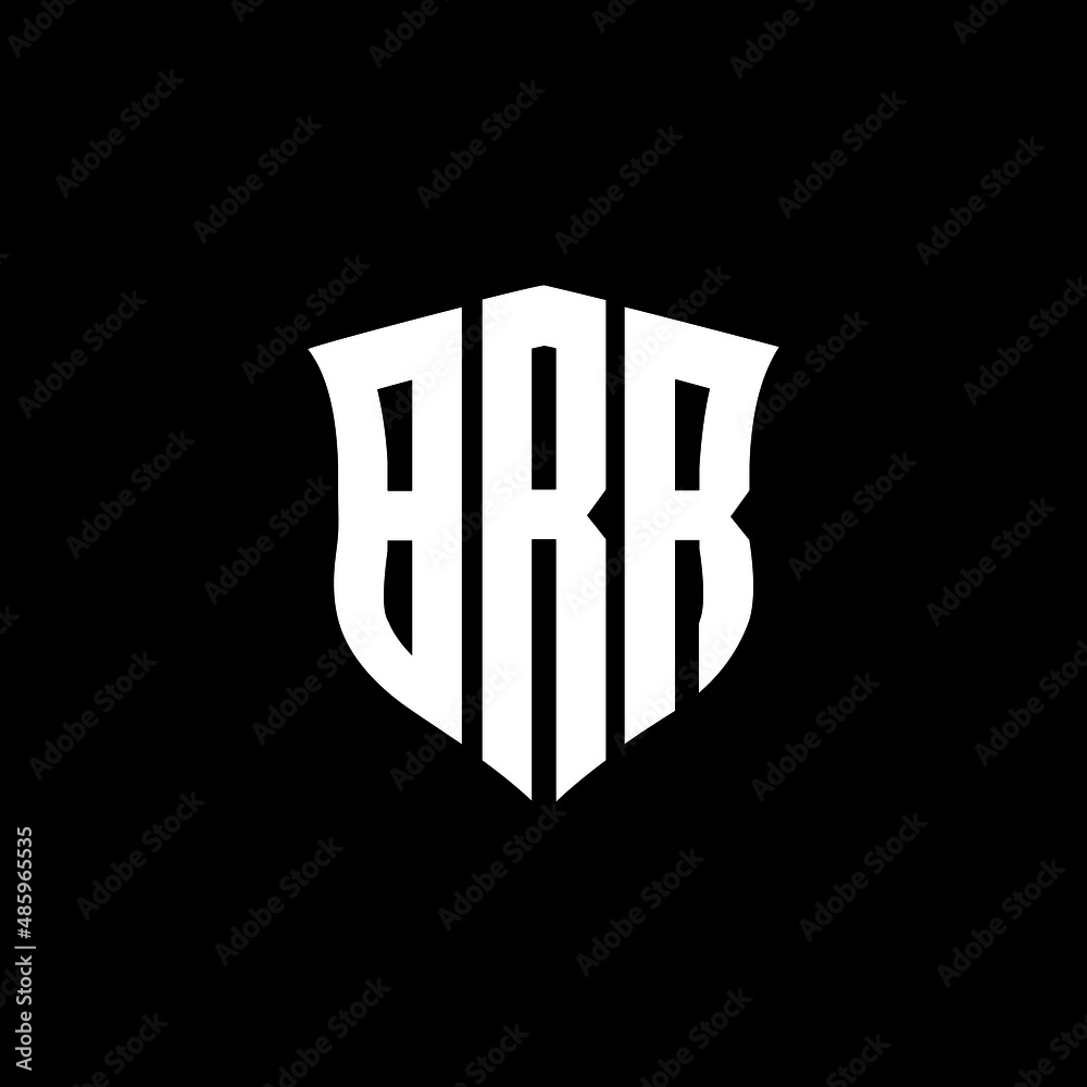 BRR letter logo design with black background in illustrator, vector ...