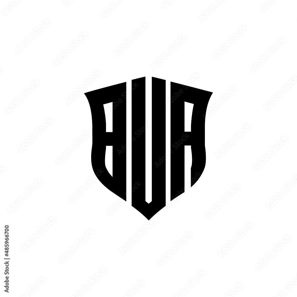 BUA letter logo design with white background in illustrator, vector ...