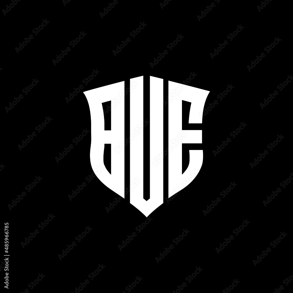 BUE letter logo design with black background in illustrator, vector ...