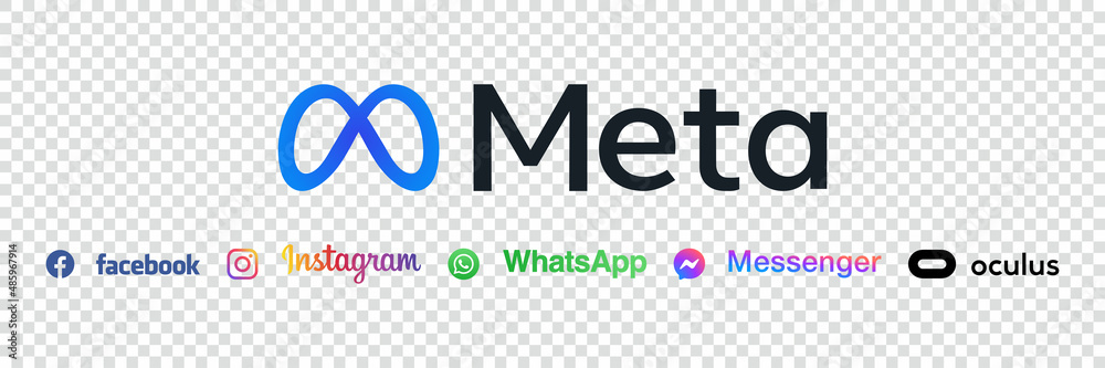 Meta rebranding social media logo facebook, instagram, whatsapp ...