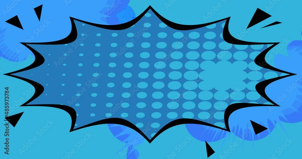 Comic Book Speech Bubble Background. Motion poster. 4k animated Comics ...